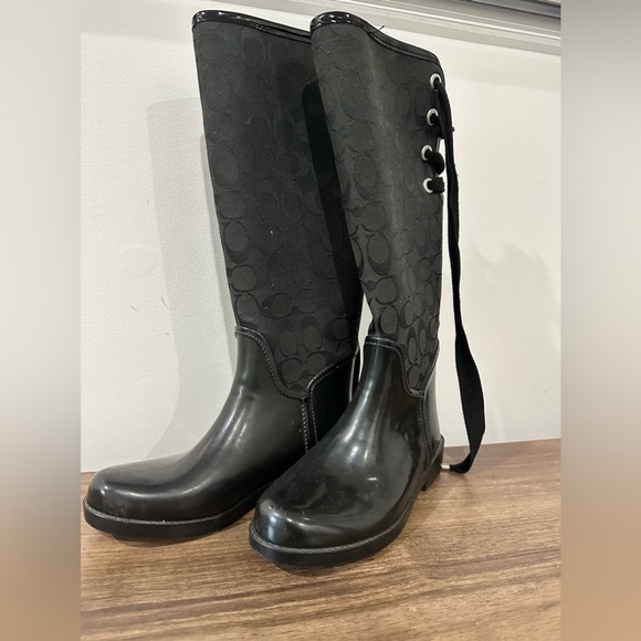 Coach | Shoes | Coach Rain Boots Black | Poshmark